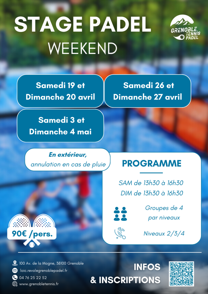 Vacances de printemps 🌸 5 Stages de padel proposés pour transpirer ...